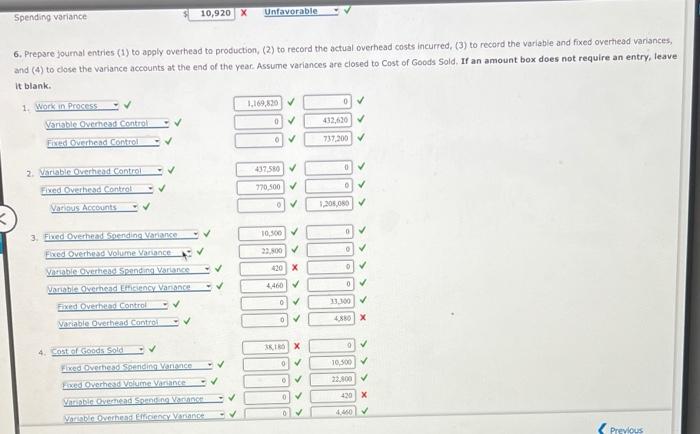 Solved Overhead Application, Overhead Variances, Journal | Chegg.com