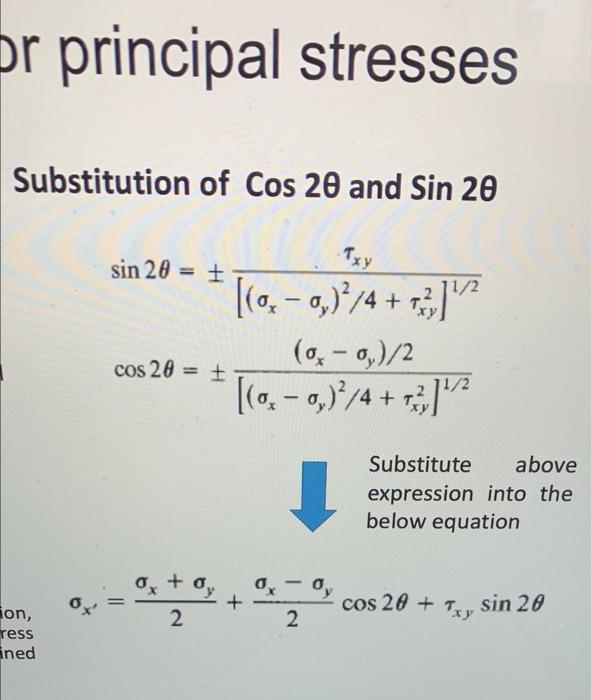 Solved hi can u complete the substitution of the cos2O and | Chegg.com