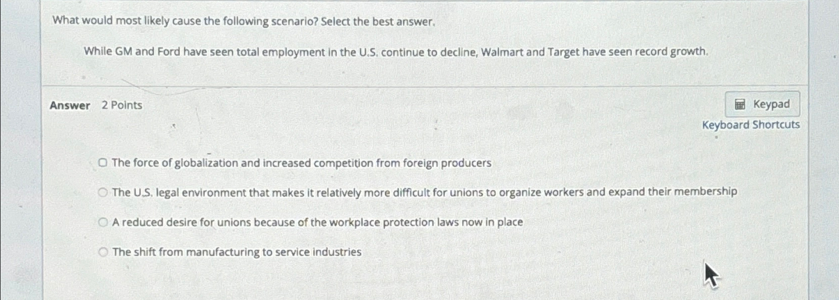 Solved What would most likely cause the following scenario? | Chegg.com
