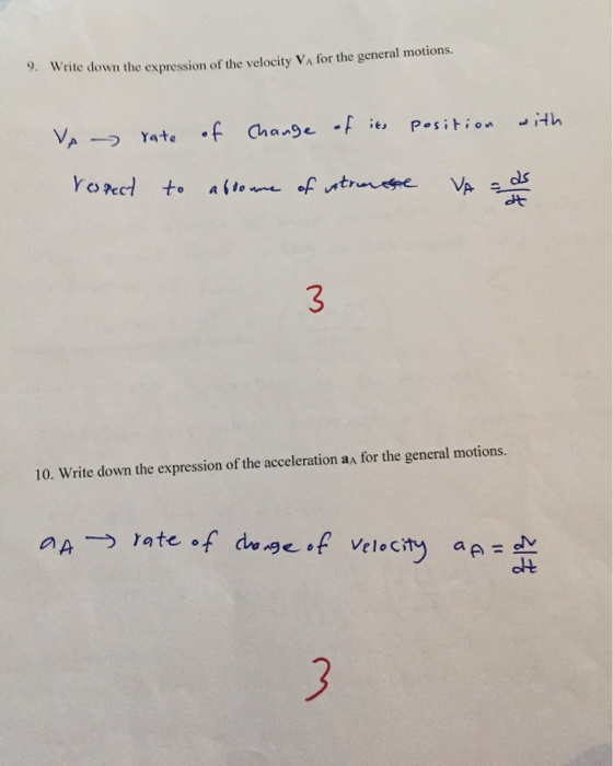 Solved Write down the expression of the velocity V. for the | Chegg.com