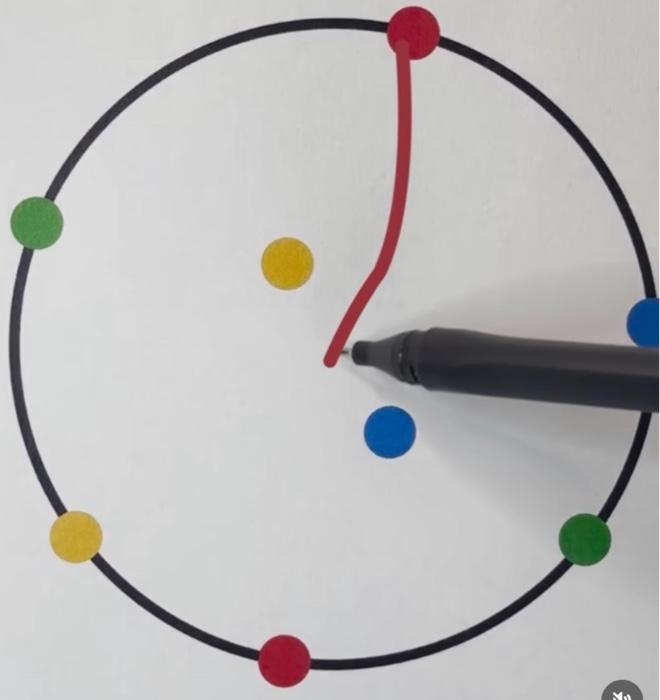 Solved How would one solve this by connecting the colored | Chegg.com