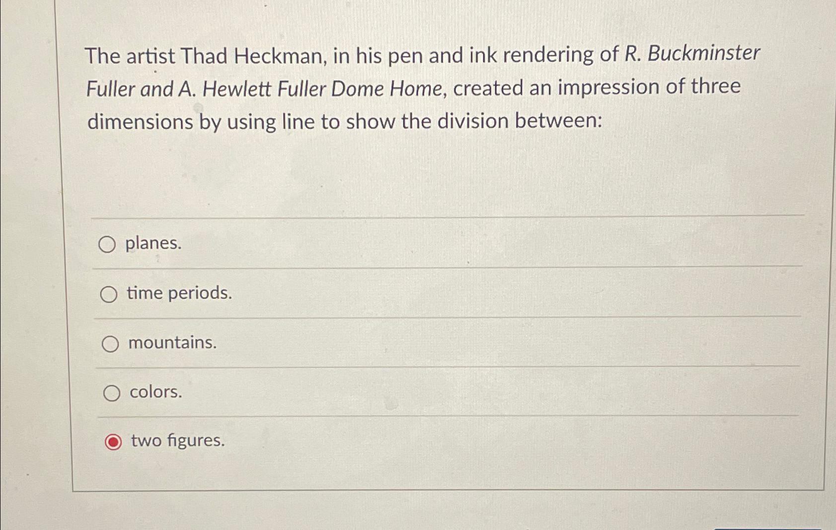 Solved The artist Thad Heckman, in his pen and ink rendering | Chegg.com