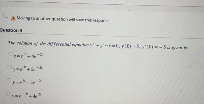 Solved The solution of the differential equation y" - y' - | Chegg.com