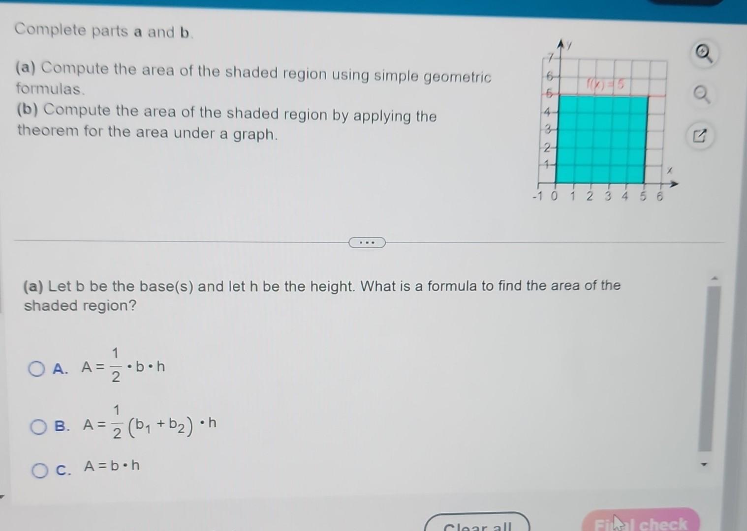 Solved Complete parts a and b (a) Compute the area of the | Chegg.com