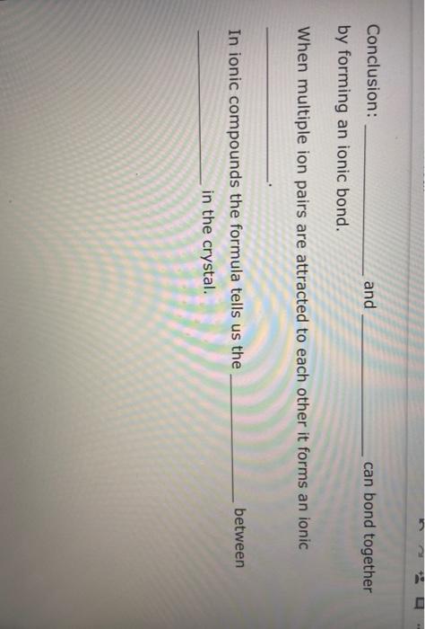 Solved PM Mon Nov 9 @ 40% Chemthink: Ionic Bonding Ionic | Chegg.com