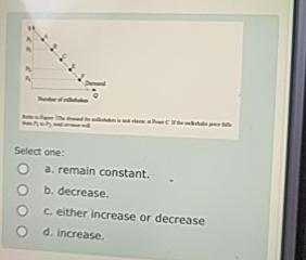 Solved Select one:a. ﻿remain constant.b. ﻿decrease.c. | Chegg.com