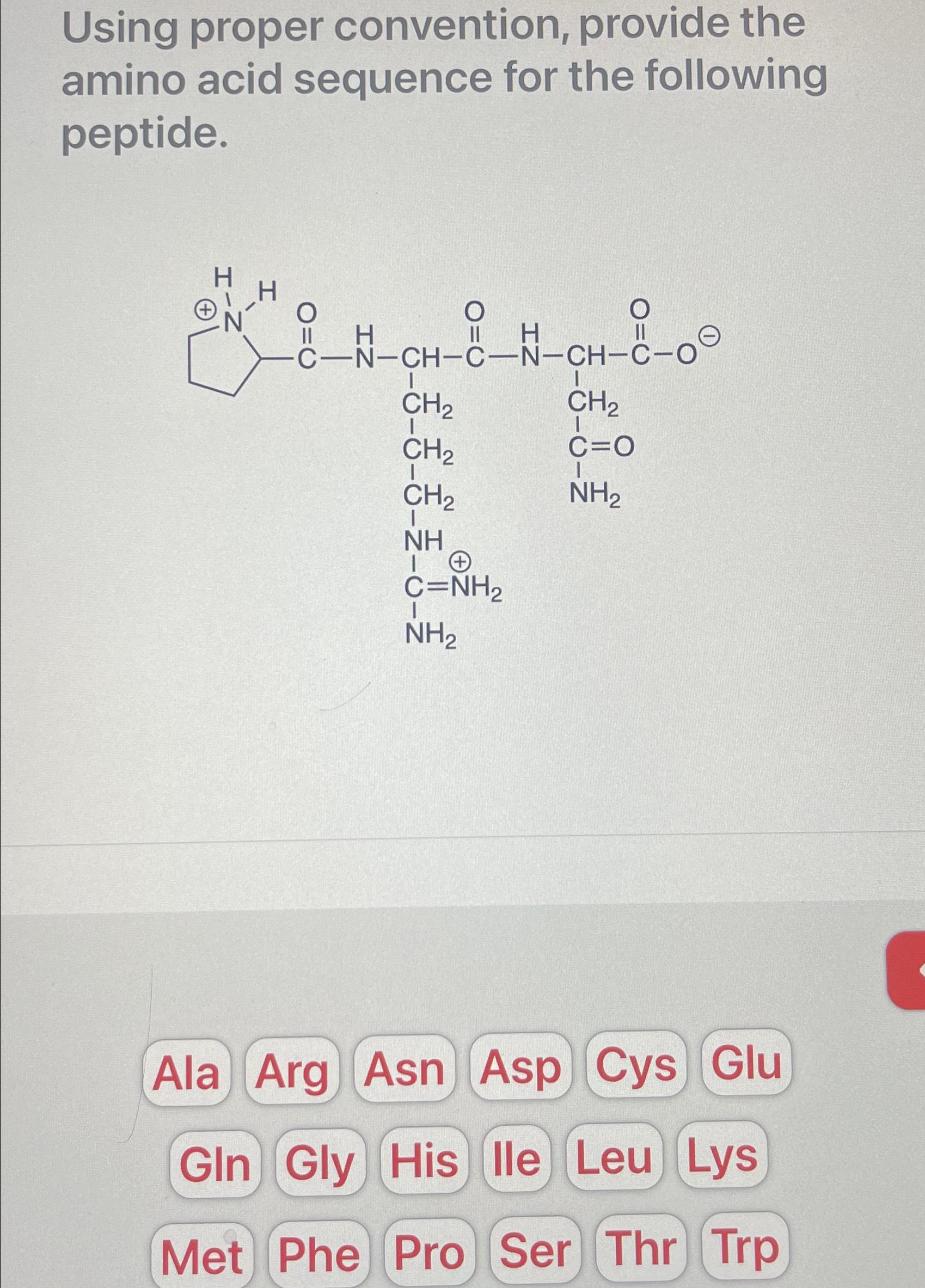 Solved Help please! Using proper convention, provide the | Chegg.com