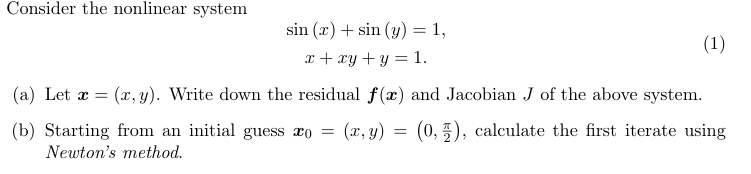 Solved Consider the nonlinear | Chegg.com