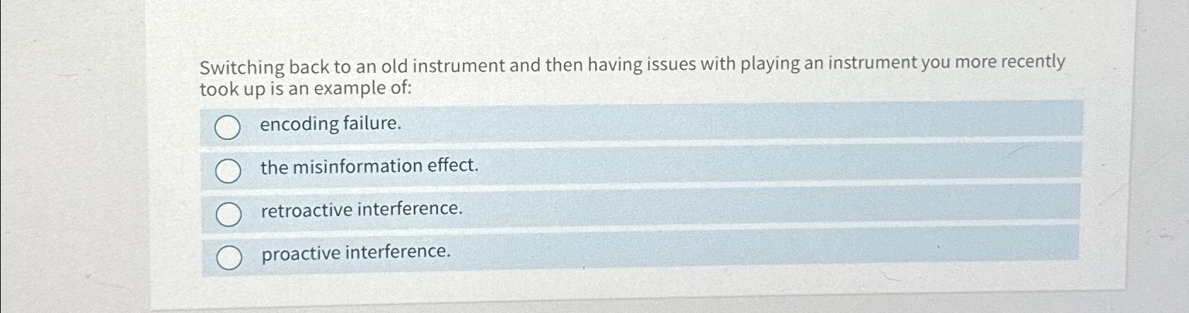 Solved Switching back to an old instrument and then having | Chegg.com