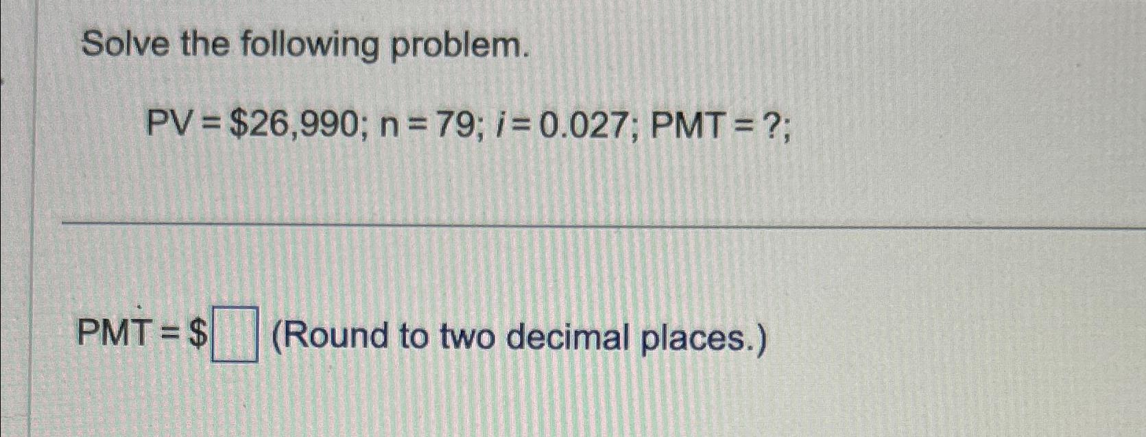 Solved Solve the following | Chegg.com
