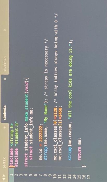 Solved Lab task (10 points): Make a struct with appropriate | Chegg.com