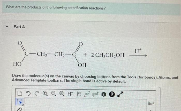 Solved What are the products of the following esterification | Chegg.com
