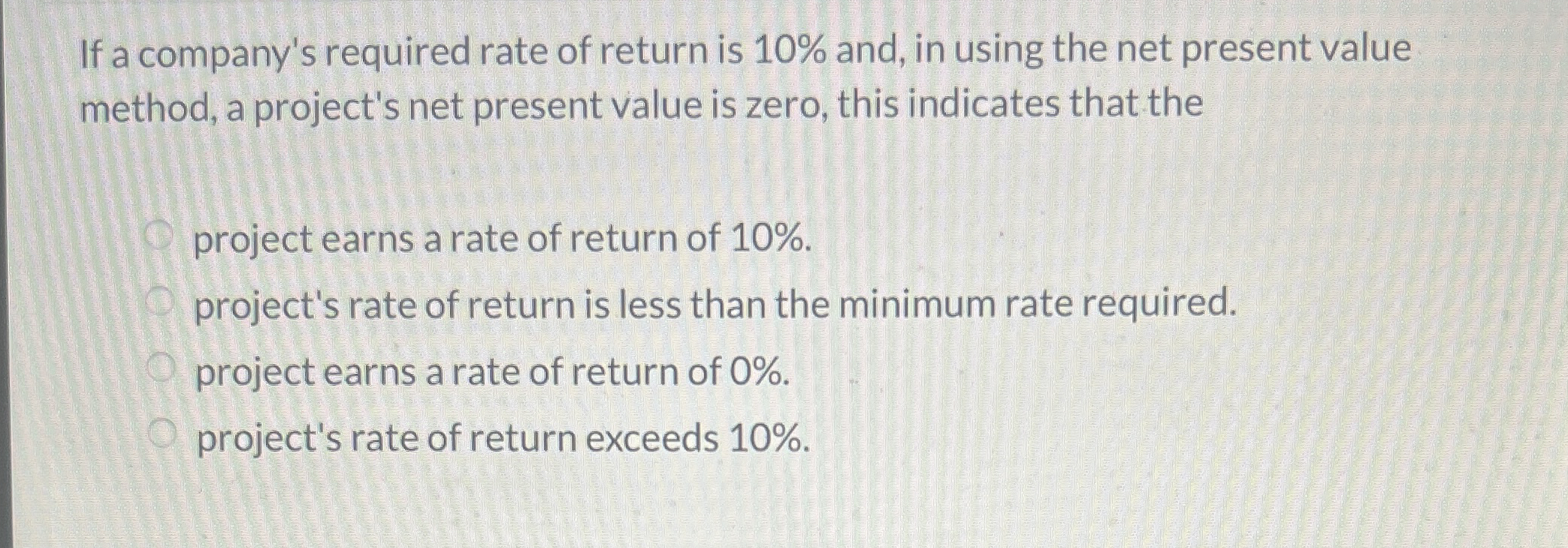 High Quality SOLUTION If a company's required rate of return is 10% ﻿and, | Chegg.com