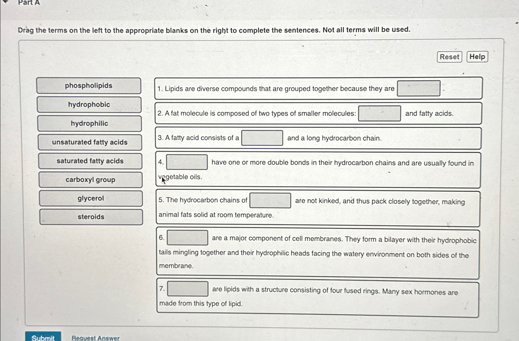 Solved Drag the terms on the left to the appropriate blanks | Chegg.com