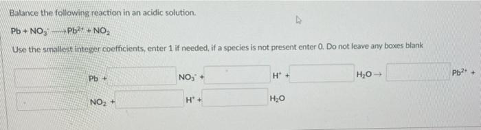 Solved Balance the following reaction in an acidic solution. | Chegg.com