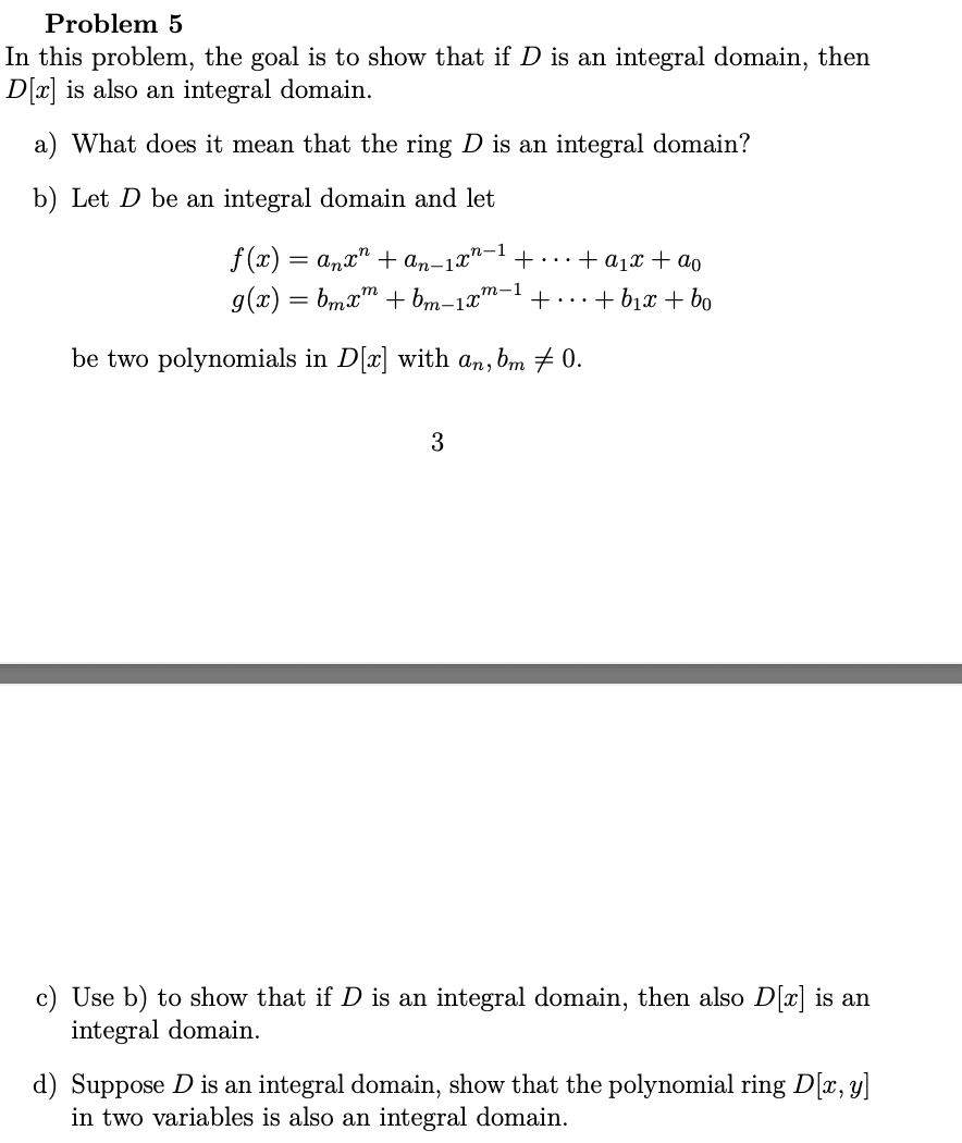 Solved Problem 5In this problem, the goal is to show that if | Chegg.com
