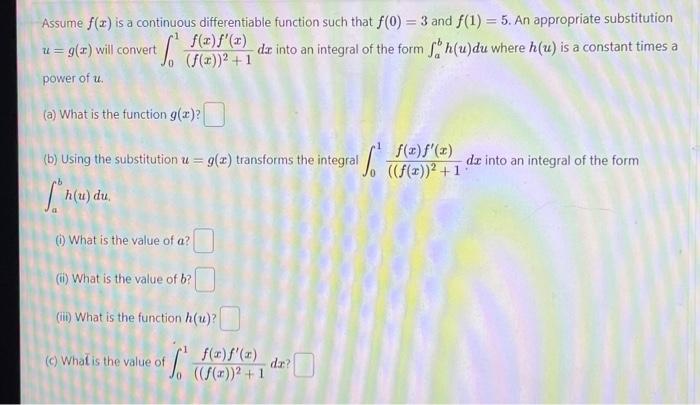 Solved Assume f(x) is a continuous differentiable function | Chegg.com Solved Assume f(x) is a continuous differentiable function | Chegg.com