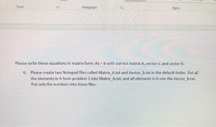 Solved Font Paragraph Styles Please write these equations in | Chegg.com