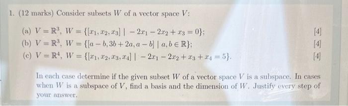 Solved V=R3,W={[x1,x2,x3]∣−2x1−2x2+x3=0} [4] | Chegg.com