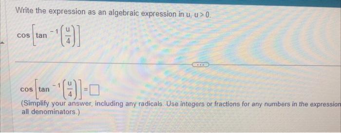 Solved Write the expression as an algebraic expression in | Chegg.com