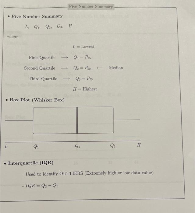 First Quartile Q1 P25 Second Quartile Q2 P50