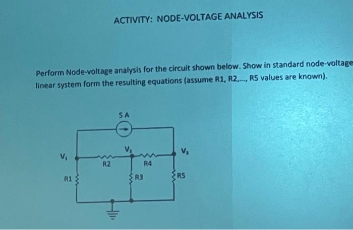 Perform Node-voltage analysis for the circuit shown | Chegg.com