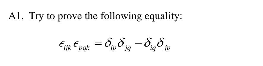 Solved A1. Try to prove the following equality: | Chegg.com