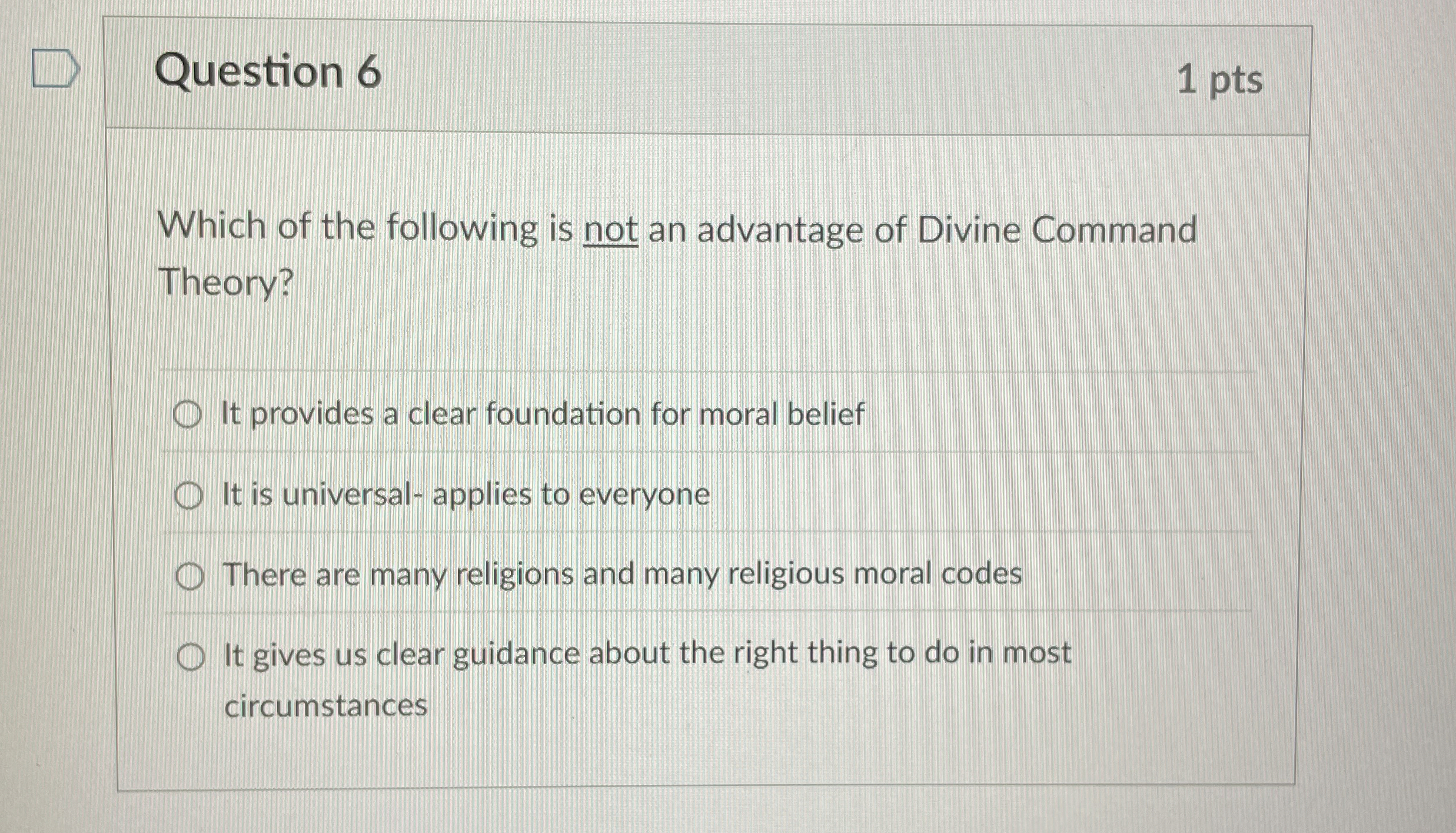 Solved Question 6Which of the following is not an advantage | Chegg.com