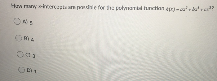 Solved Which graph represents an even-degree polynomial | Chegg.com