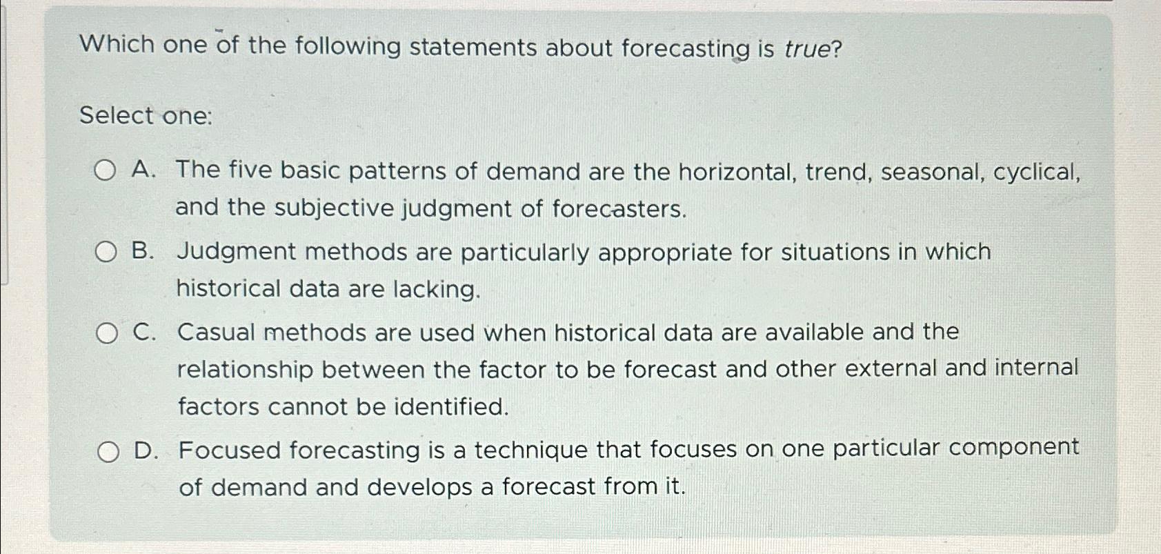 Solved Which one of the following statements about | Chegg.com