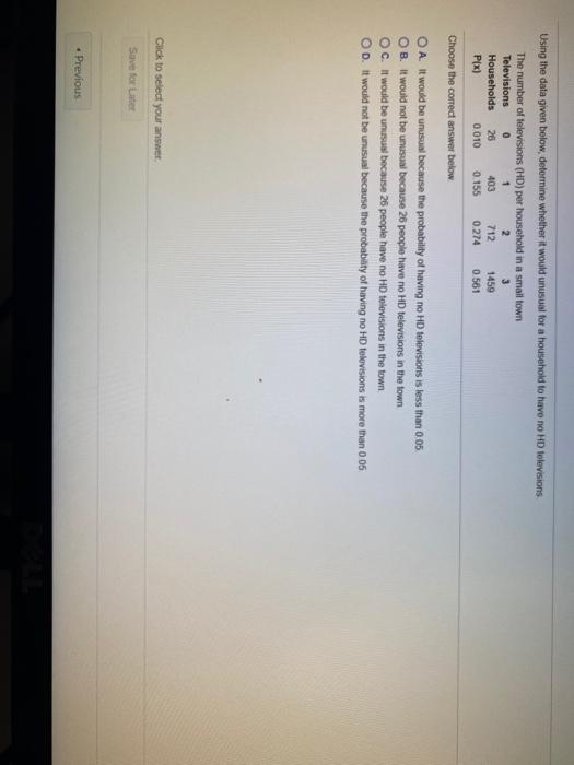 Solved Using The Data Given Below Determine Whether It