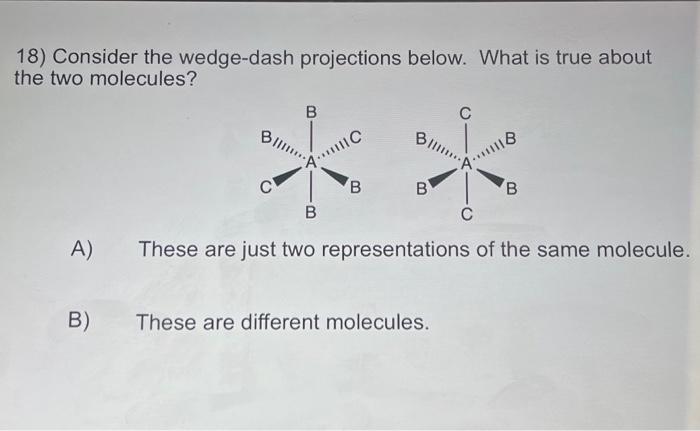 Solved 17) Consider the wedge-dash projections below. What | Chegg.com