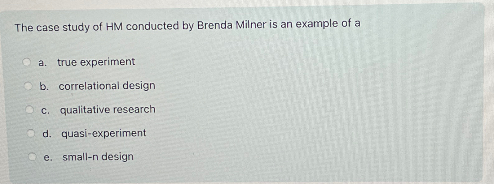 Solved The case study of HM conducted by Brenda Milner is an | Chegg.com