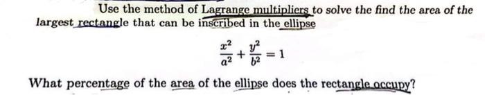 Solved Use the method of Lagrange multipliers to solve the | Chegg.com