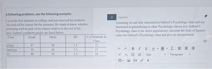 Solved For the following problems, use the following | Chegg.com