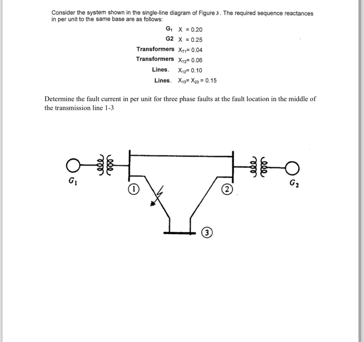Solved Consider the system shown in the single-line diagram | Chegg.com