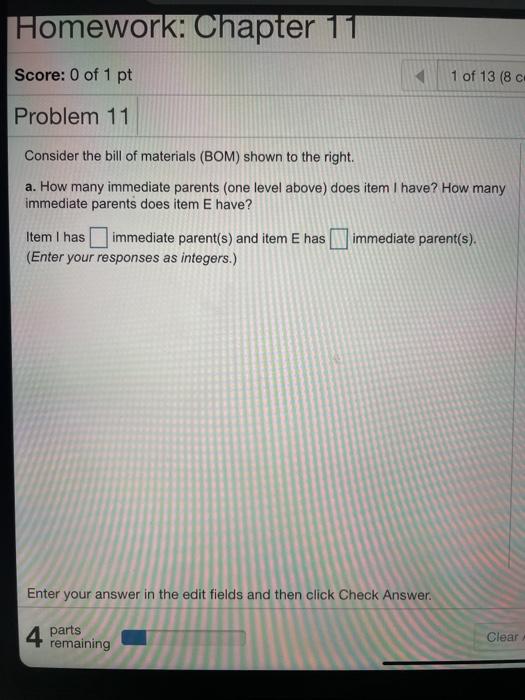 Solved Homework Chapter 11 Score 0 Of 1 Pt 1 Of 13 8 C