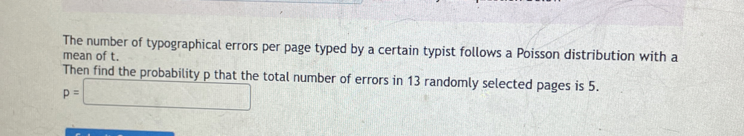 Solved The number of typographical errors per page typed by | Chegg.com