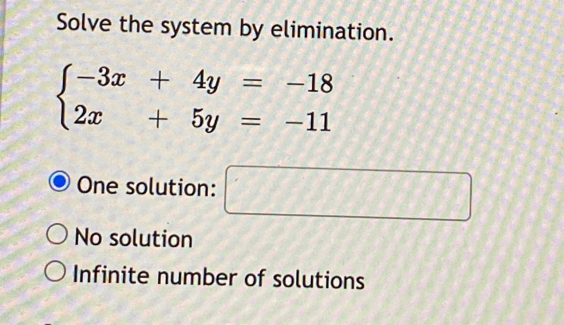 Solved Solve the system by | Chegg.com