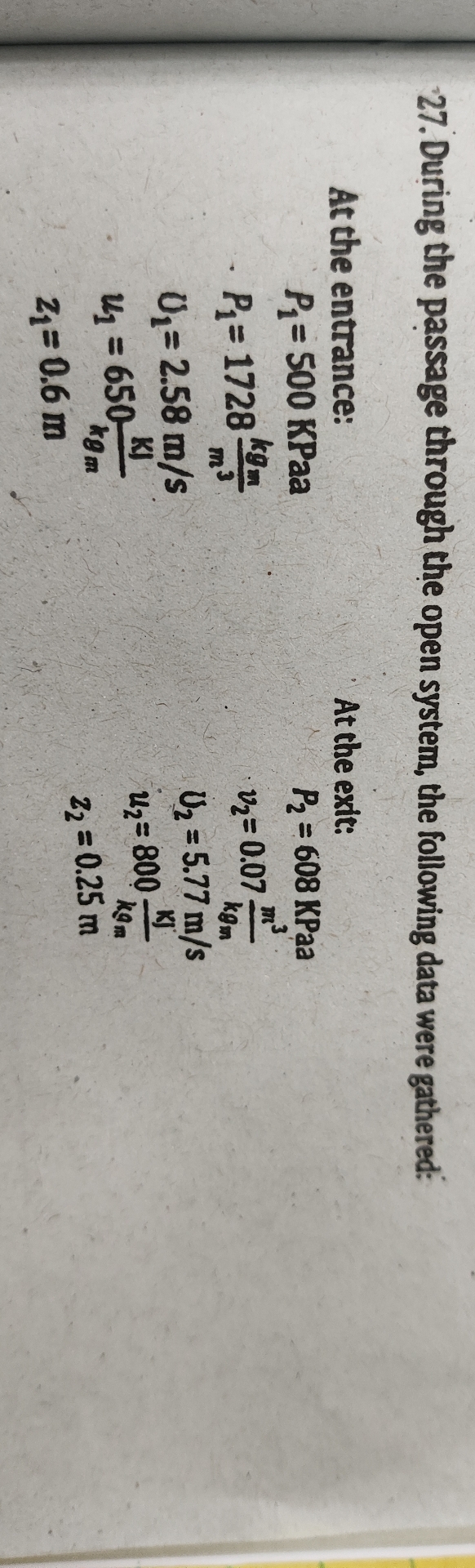 Solved During the passage through the open system, the | Chegg.com