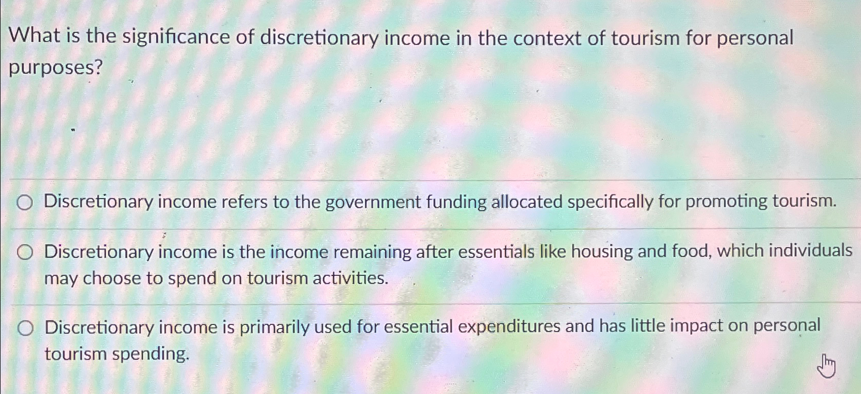 Solved What is the significance of discretionary income in | Chegg.com