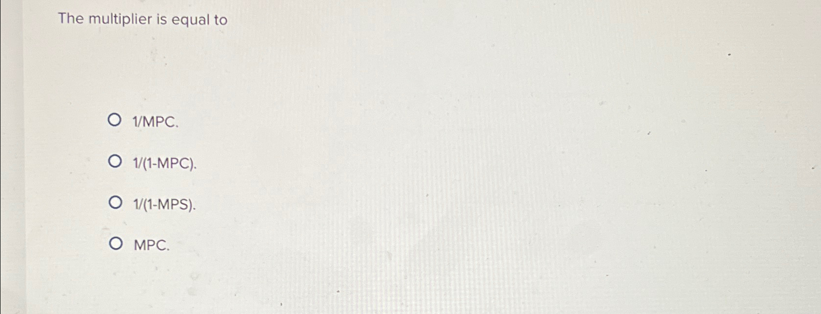 Solved The multiplier is equal | Chegg.com