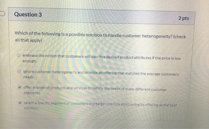 Solved Question 3 2 pts Which of the following is a possible | Chegg.com