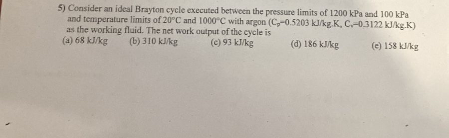 Solved Consider an ideal Brayton cycle executed between the | Chegg.com