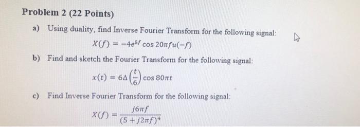 Solved Problem 2 (22 Points) a) Using duality, find Inverse | Chegg.com