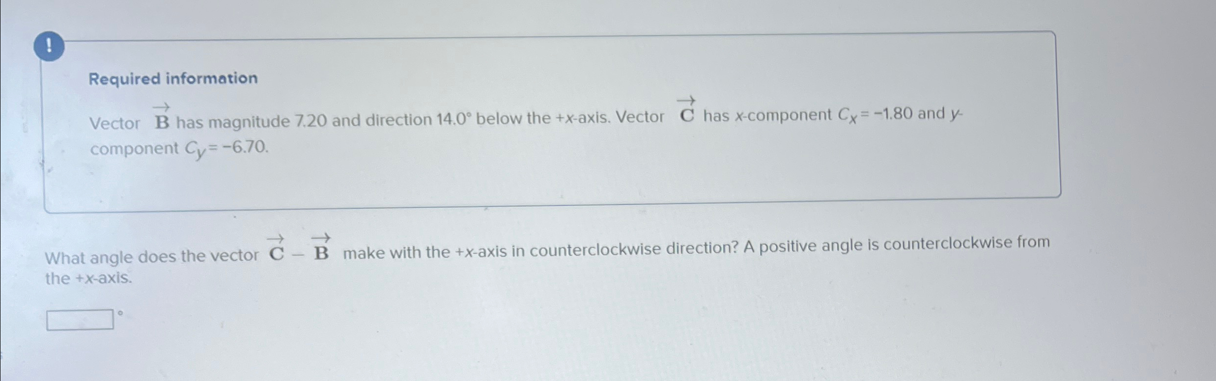 Solved Required Informationvector Vec B ﻿has Magnitude
