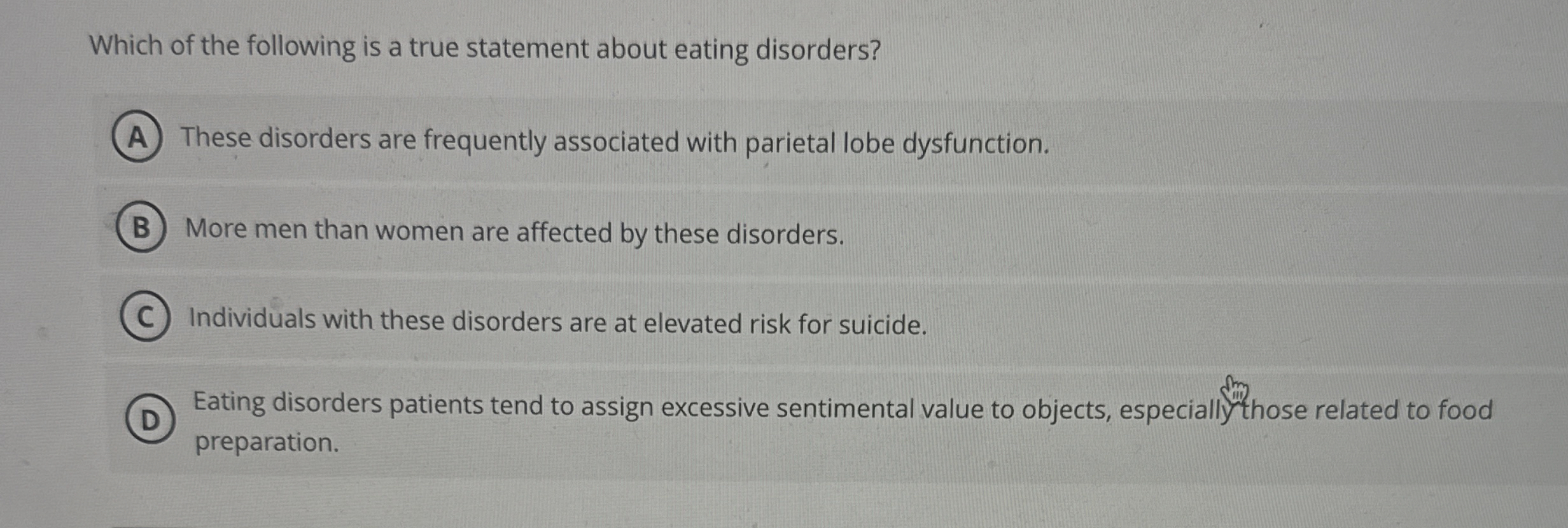 Solved Which of the following is a true statement about | Chegg.com