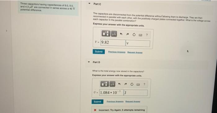 Solved Thee eapacitors hating eapachances of 0.0,9.0. Part C | Chegg.com Solved Thee eapacitors hating eapachances of 0.0,9.0. Part C | Chegg.com