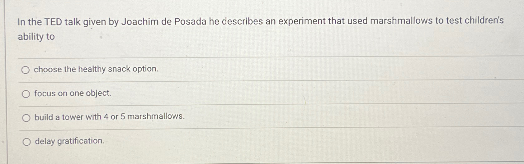 Solved In the TED talk given by Joachim de Posada he | Chegg.com