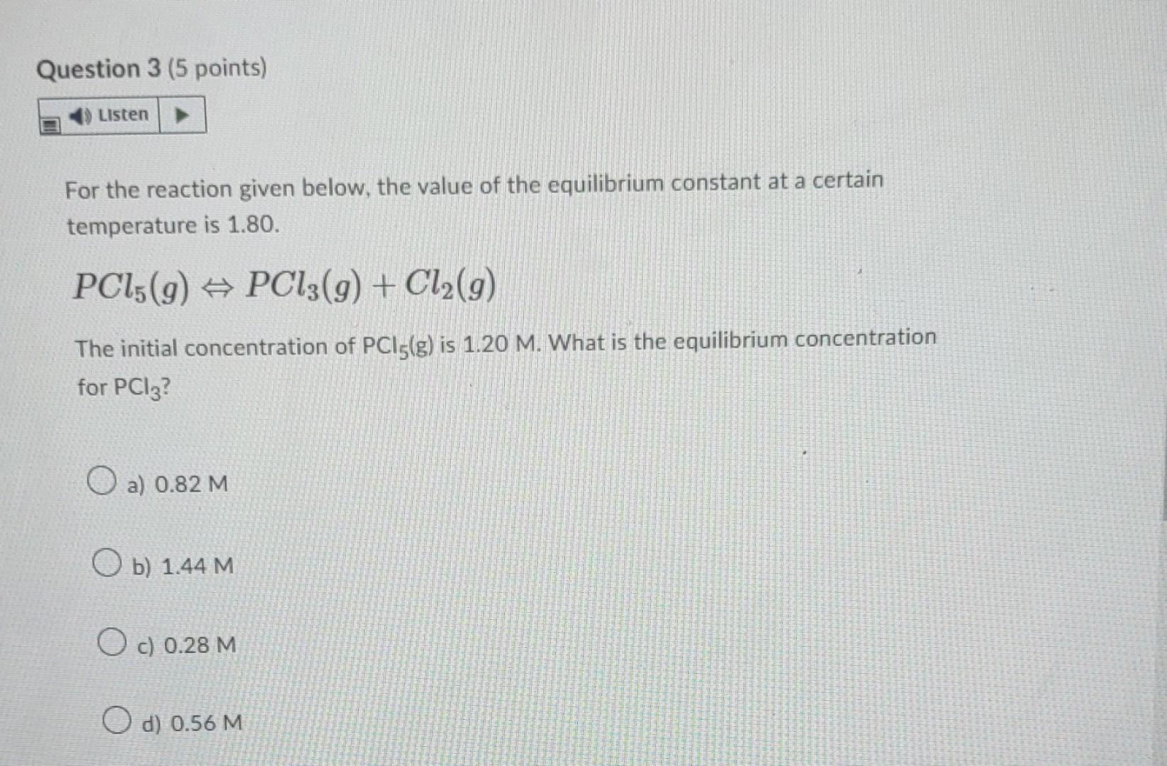 Solved For the reaction given below, the value of the | Chegg.com